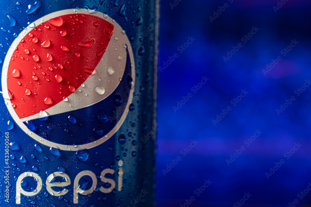 Can of carbonated soft drink Pepsi Stock Photo | Adobe Stock
