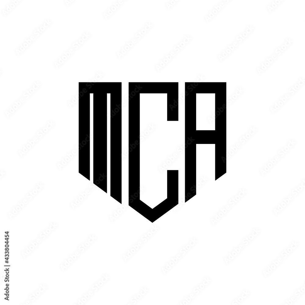 MCA letter logo design with white background in illustrator, vector ...