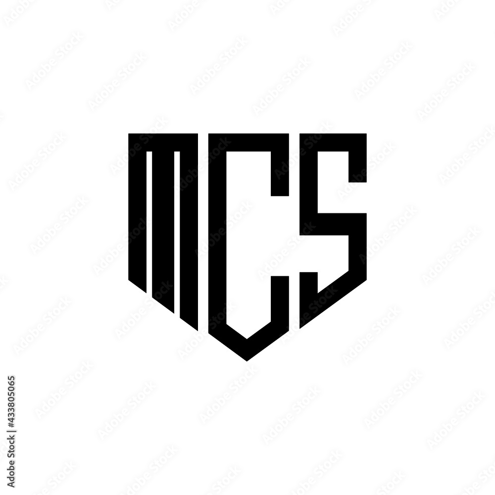 MCS letter logo design with white background in illustrator, vector ...