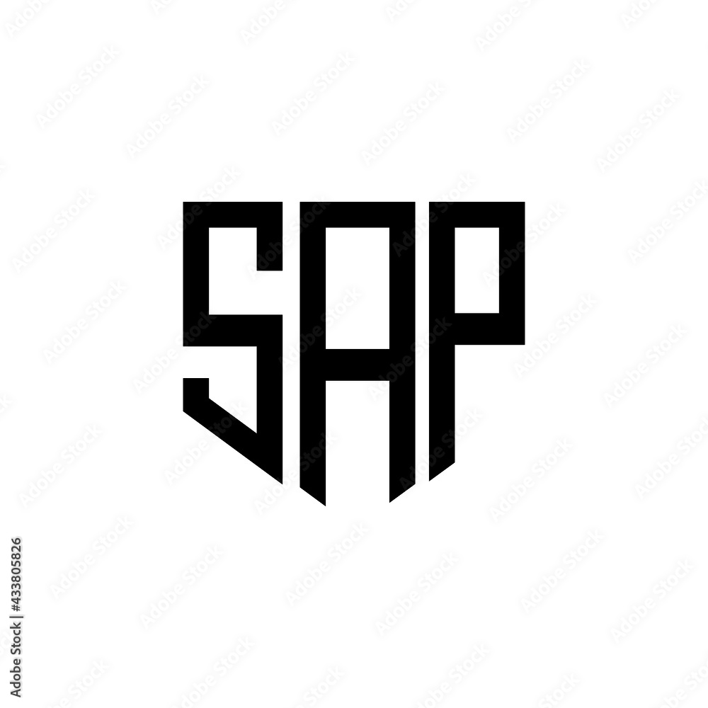 Vecteur Stock SAP letter logo design with white background in ...
