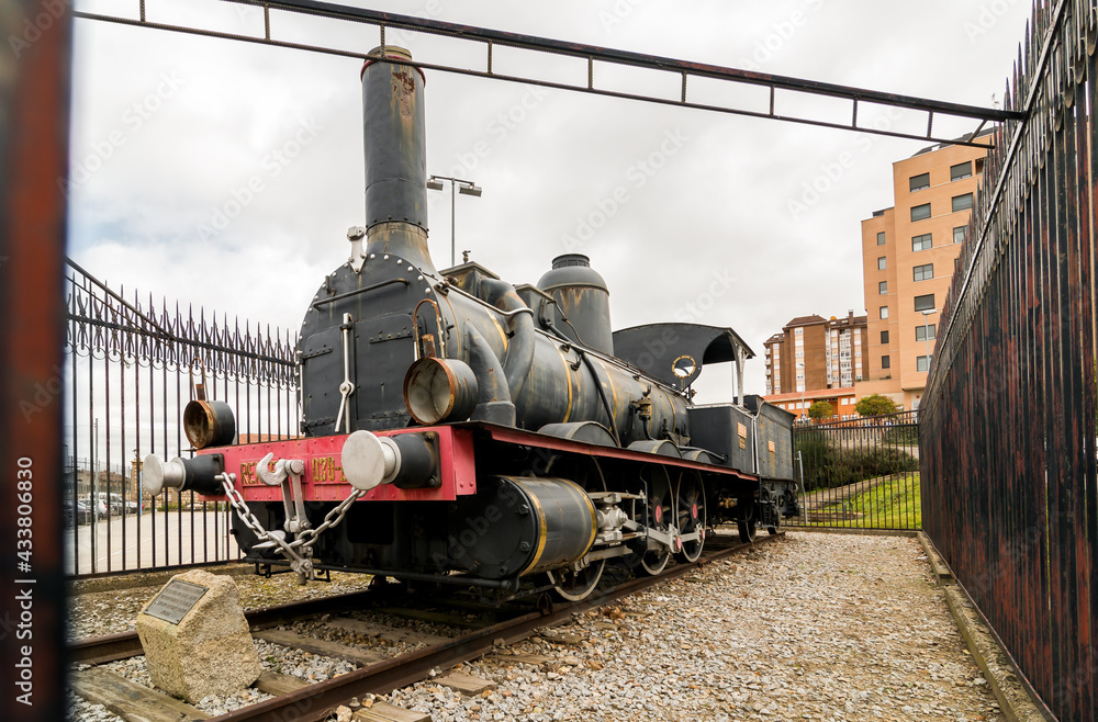 Old steam locomotive train used by the national network of Spanish ...
