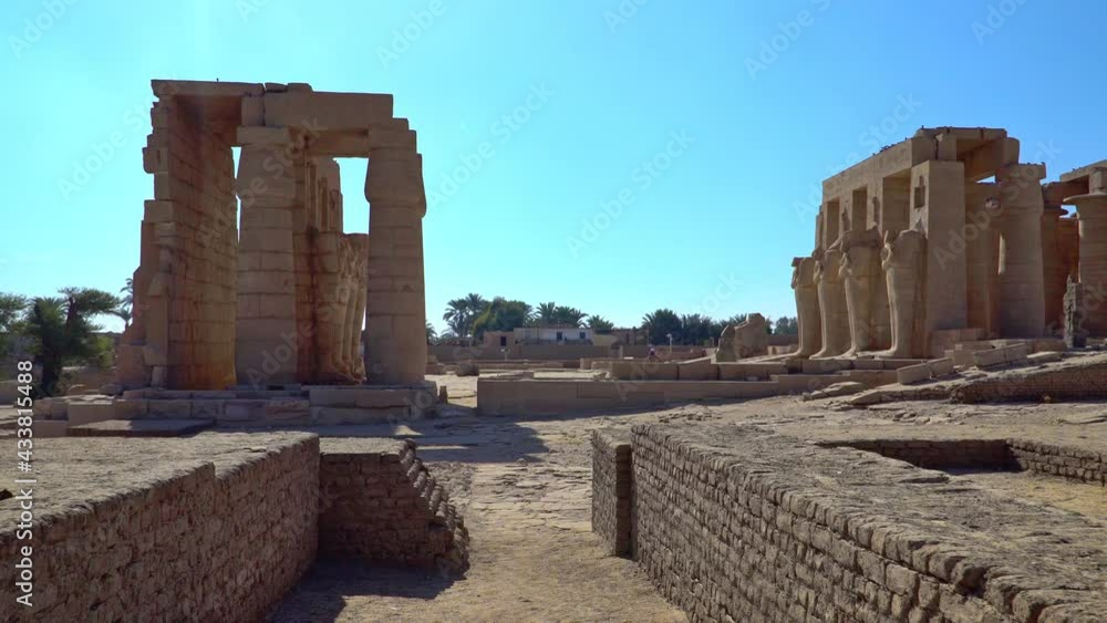 The Ramesseum is the memorial temple or mortuary temple of Pharaoh ...