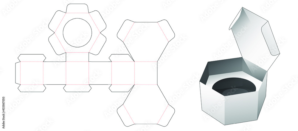 packaging box die cut template Stock Vector | Adobe Stock
