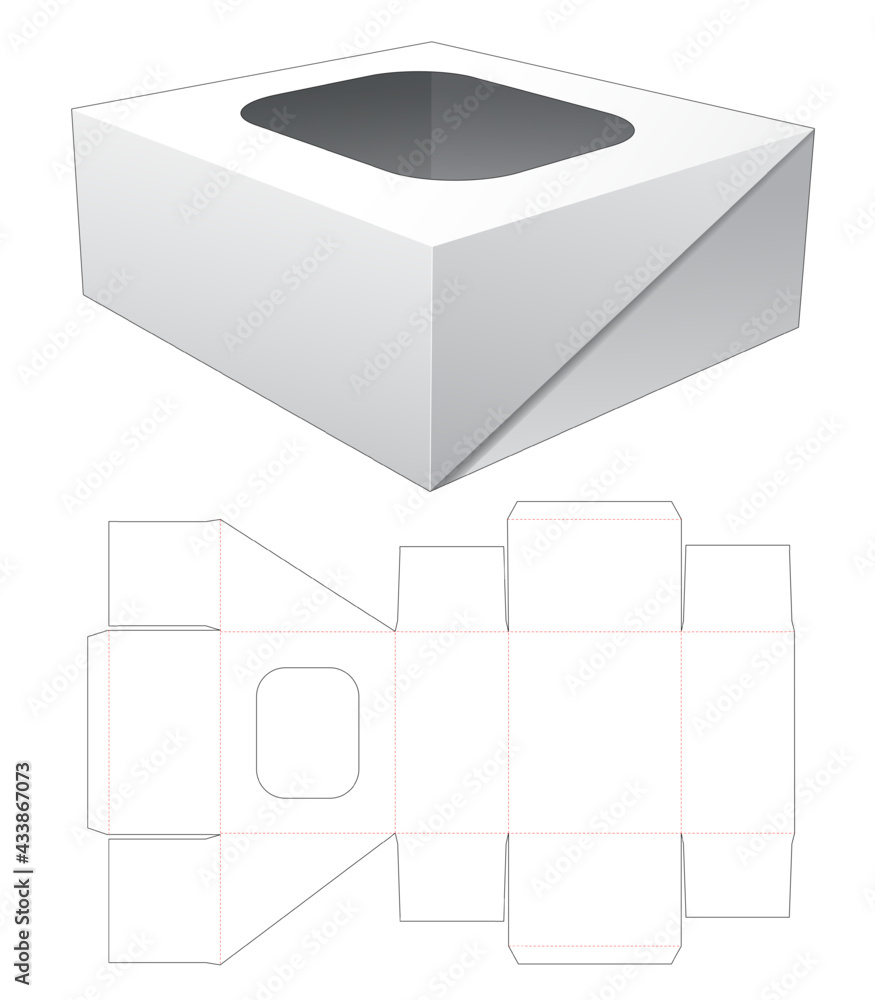 packaging box die cut template Stock Vector | Adobe Stock
