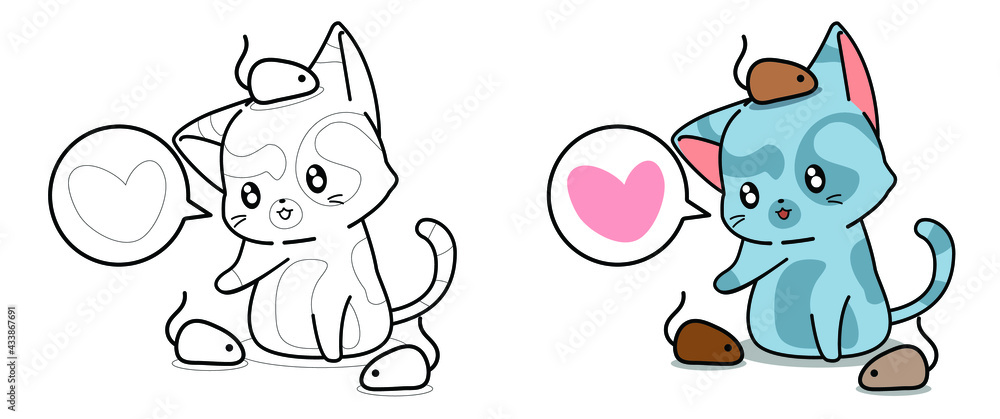 Vetor de cartoon coloring page for kids do Stock | Adobe Stock