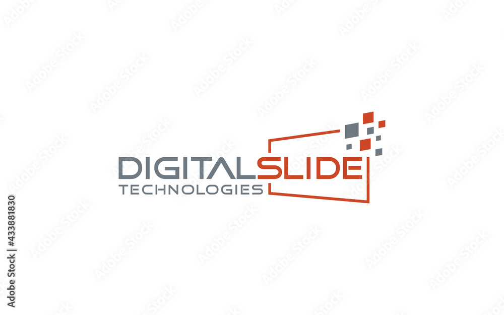 Word mark logo forms digital symbol with simple shape Stock Vector ...