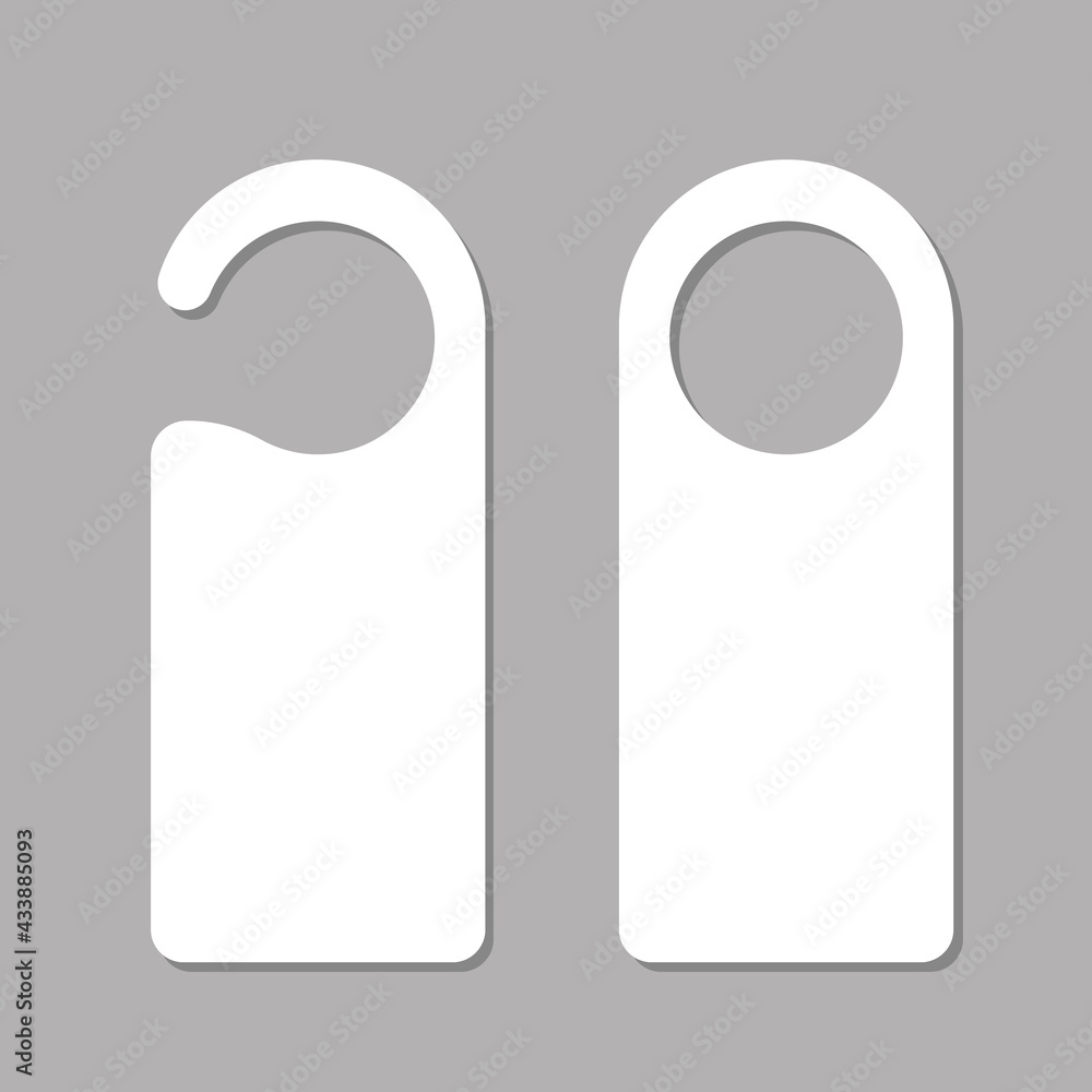 white do not disturb sign with shadow. Vector illustration Stock Vector ...