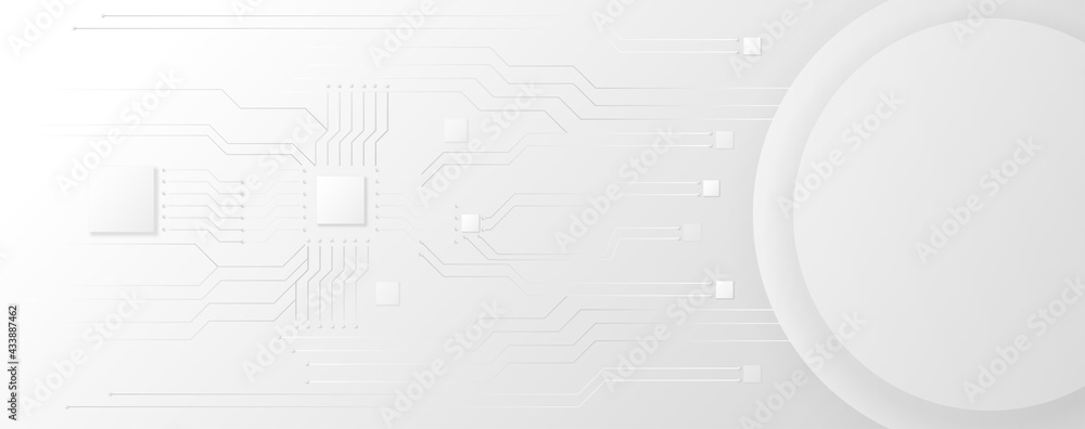 Back and white chip security circuit board electronic or electrical ...