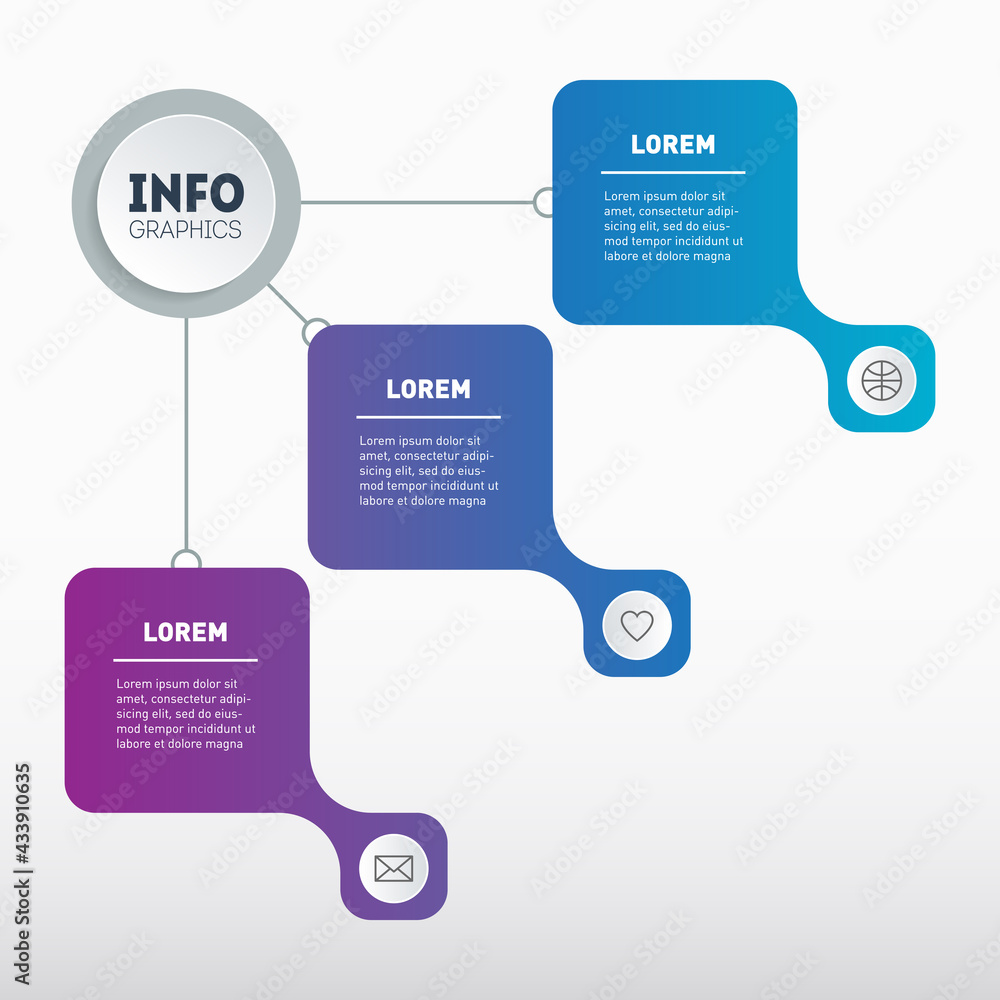 Part of the report with icons set. Vector Business presentation concept ...