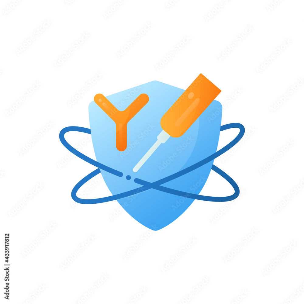Immunoglobulin therapy flat icon. Health injections. Immunology concept ...