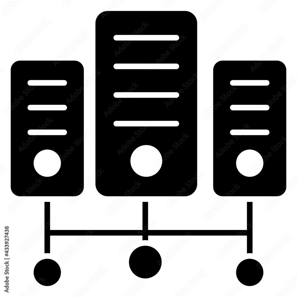 Modern design icon of share server rack Stock Vector | Adobe Stock