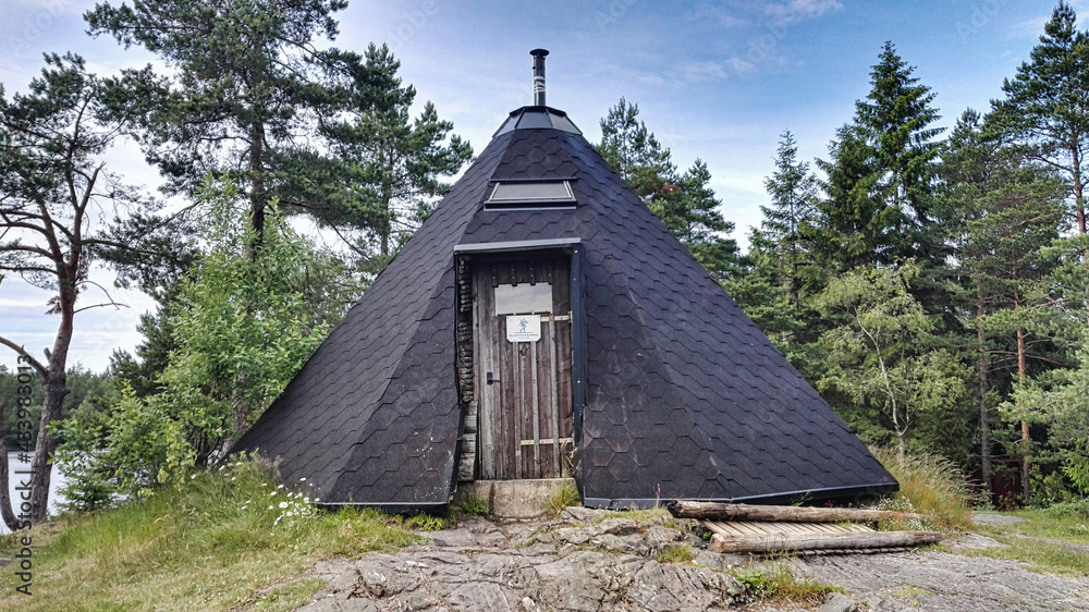 Sami Kata or Goahti Hut, Building of Indigenous Sami People Stock Photo ...