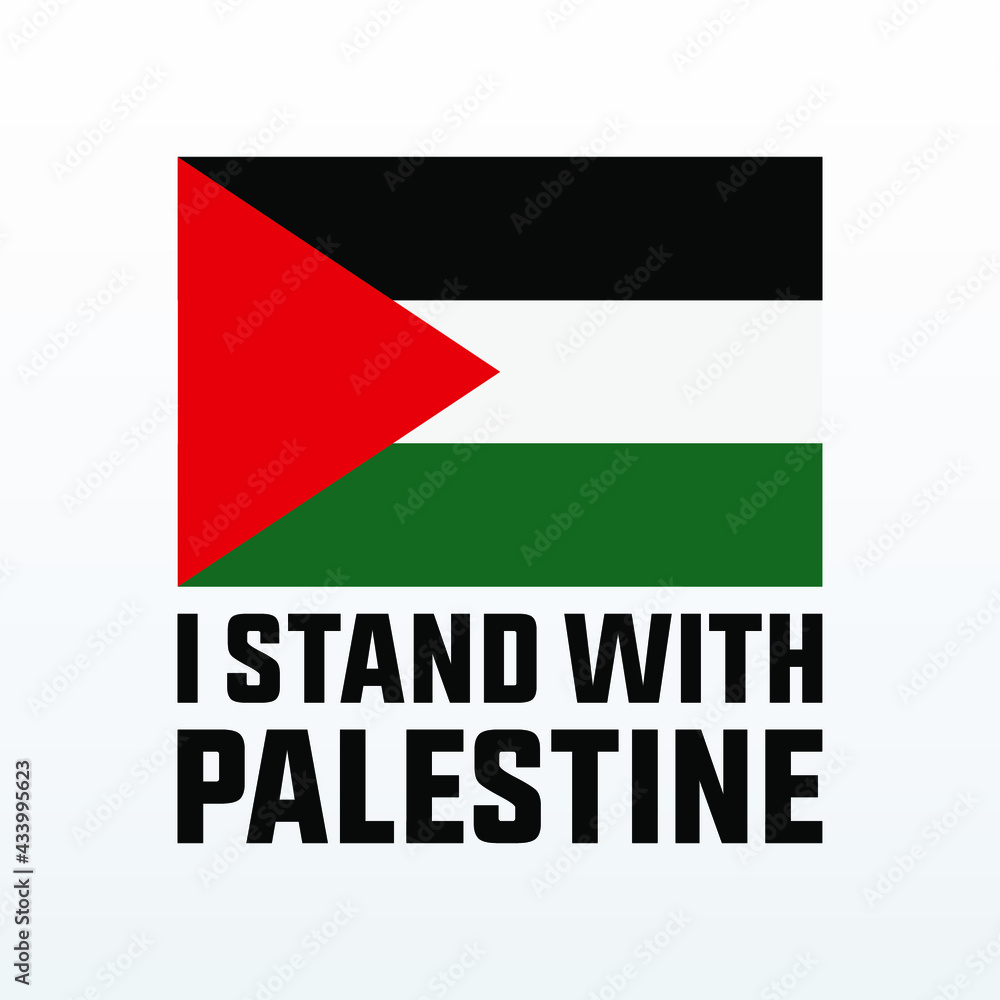 I stand with Palestine modern creative banner, sign, design concept, social media post with ...