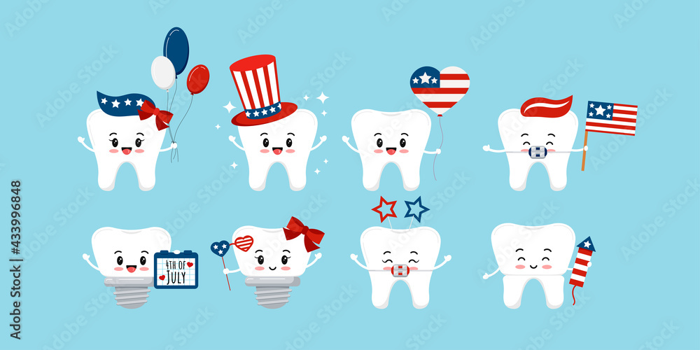 American Flag Animated Clipart Fun