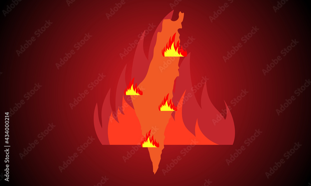 Hamas Israel on going war. israel-gaza conflict Stock Illustration ...