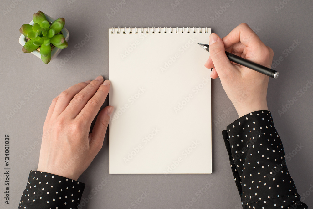 Open Notebook With Pen
