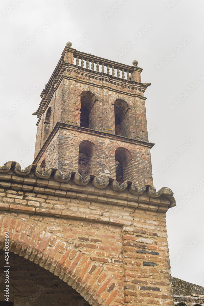 Vertical shot of details of the Sierra de Aracena and peaks of Aroche ...