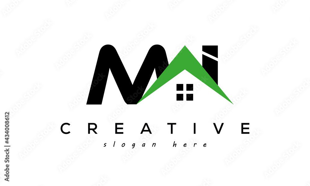initial MI real estate logo vector Stock Vector | Adobe Stock