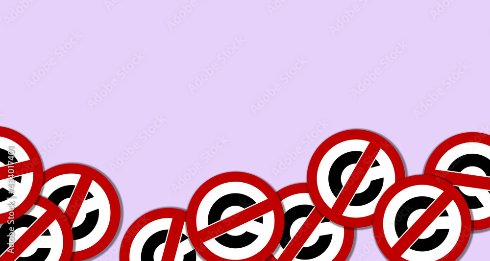 No Copyright. FREE TO USE SYMBOL. Non Copyrighted sign. In the PUBLIC ...