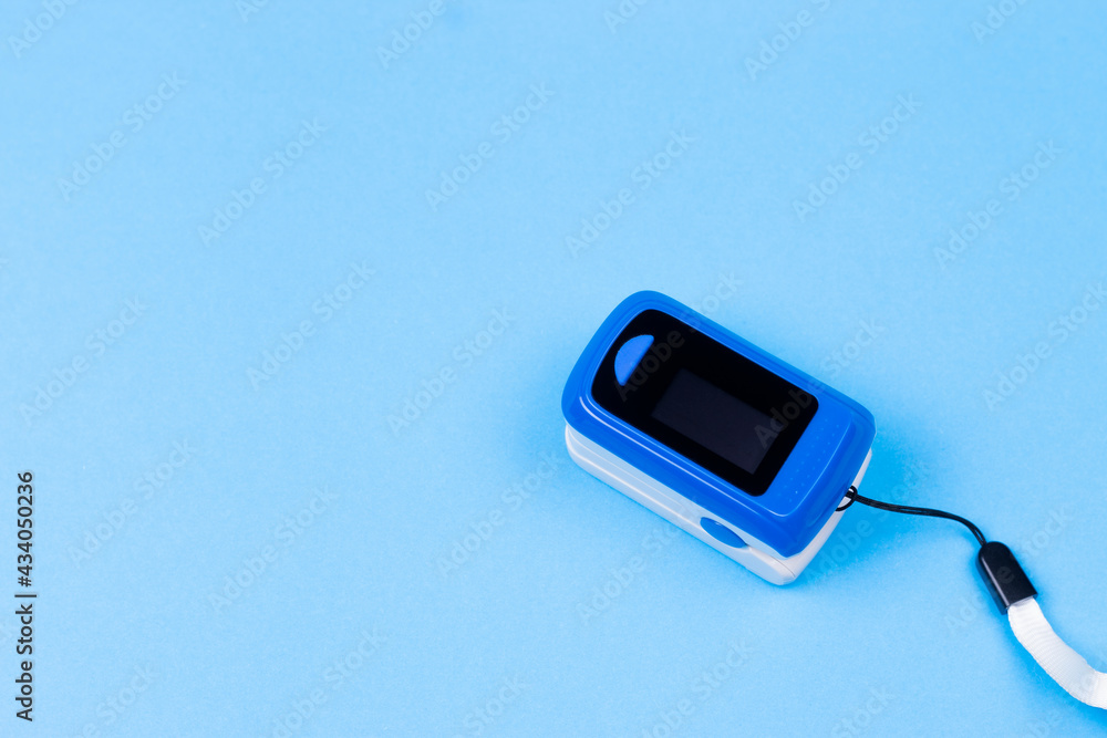 Pulse oximetry on blue background. Pulse oximetry a noninvasive and ...