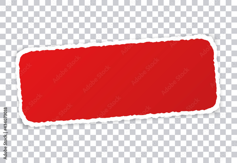 vector red torn paper banner with ripped edges with space for your text ...
