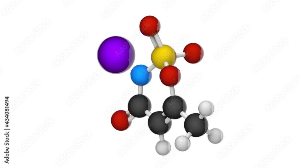 Acesulfame potassium (Acesulfame K), formula: C4H4KNO4S, artificial ...