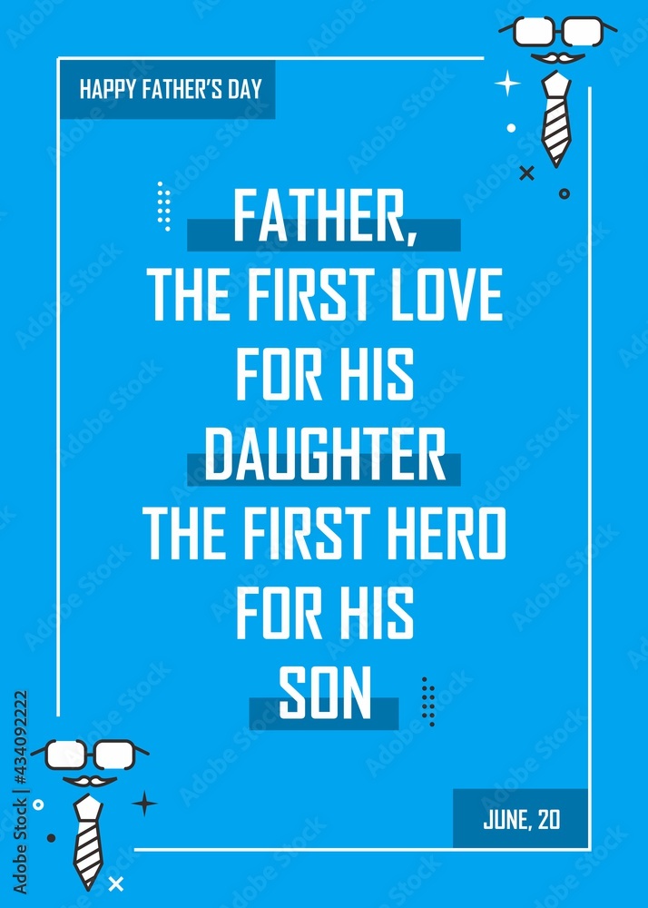 Inspirational quotes about fathers poster design. Easy to edit with ...