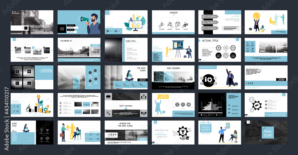 Business presentation, Powerpoint, launch of a new business project ...