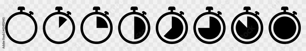 Timer icon collection.Set of timer and stopwatch icons.Countdown Timer ...