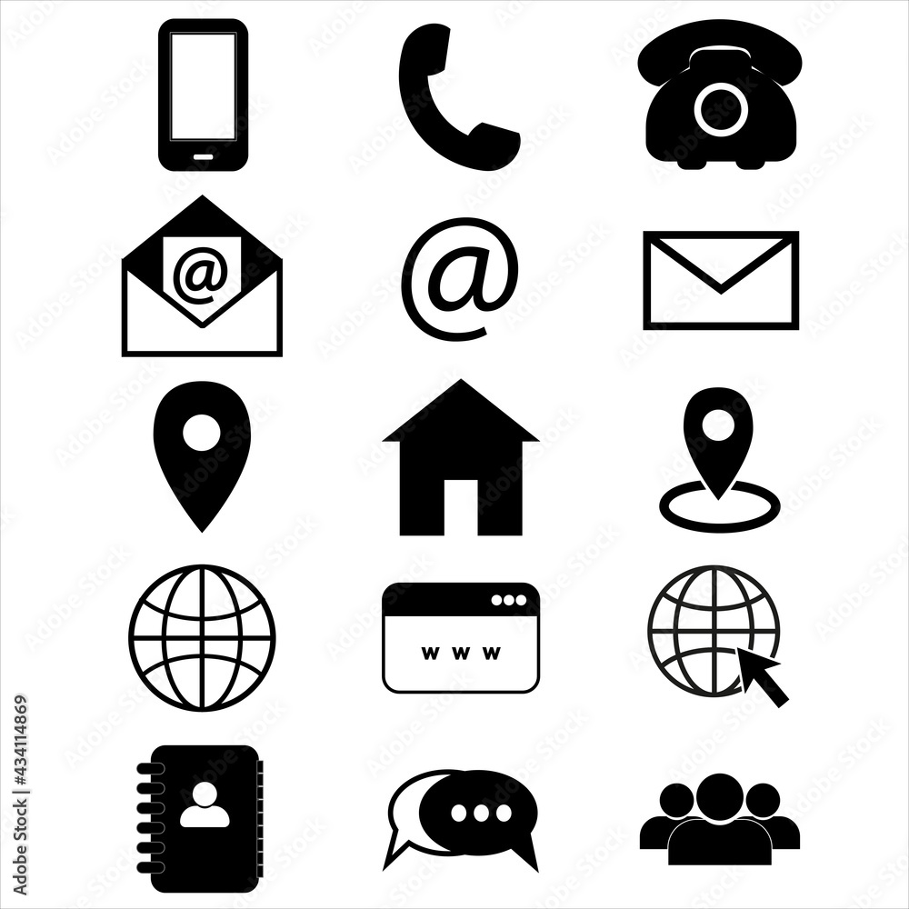 Contact Info Icon Phone Address Book Button Contacts Of The User Cell Phone Number Or An