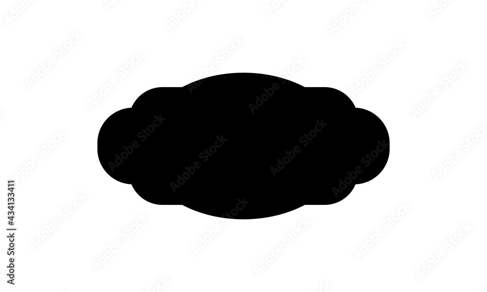 Fancy chalkboard oval label. Clipart image isolated on white background ...