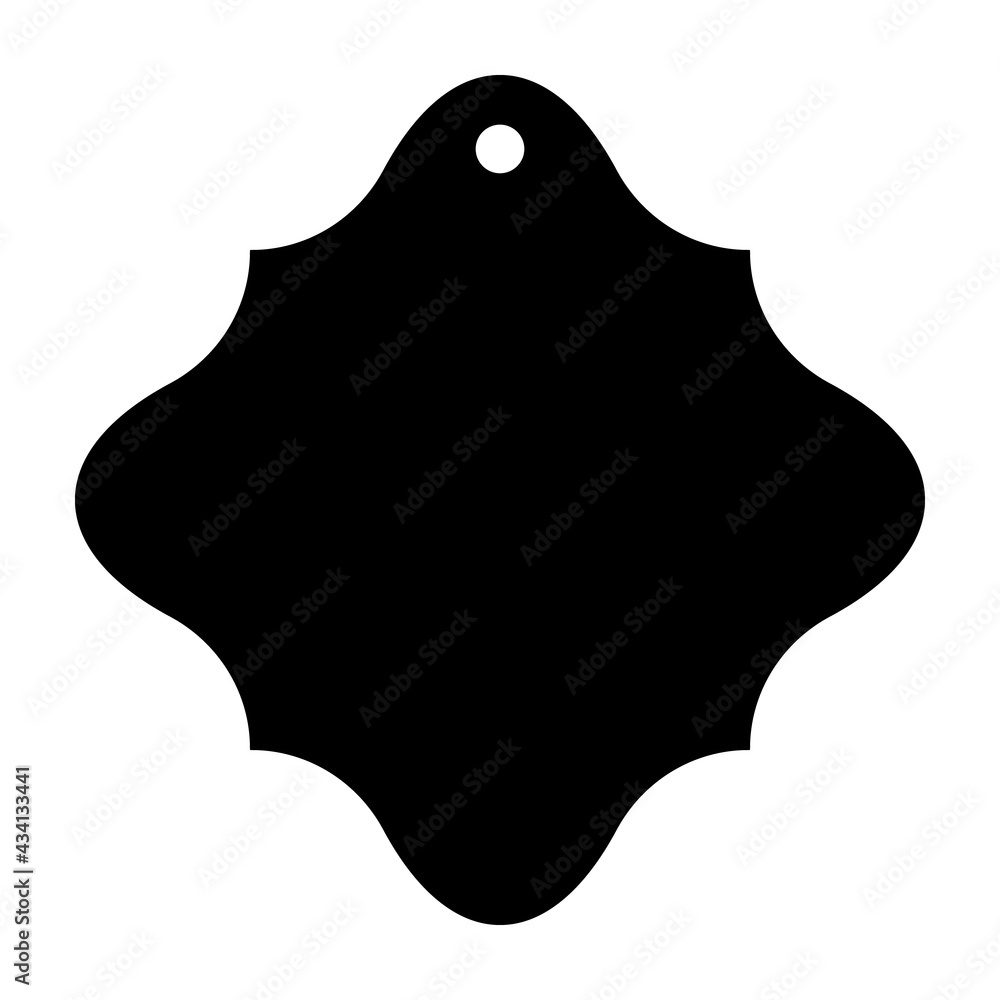 Fancy diamond shaped hang tag icon. Clipart image isolated on white ...