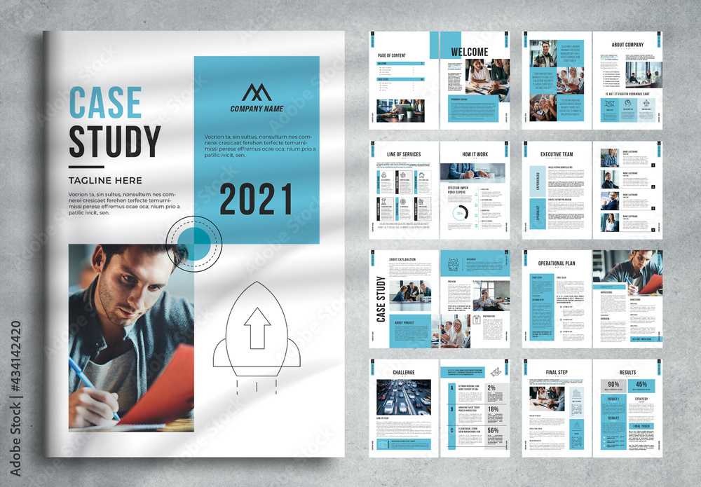 Case Study Layout Stock Template | Adobe Stock
