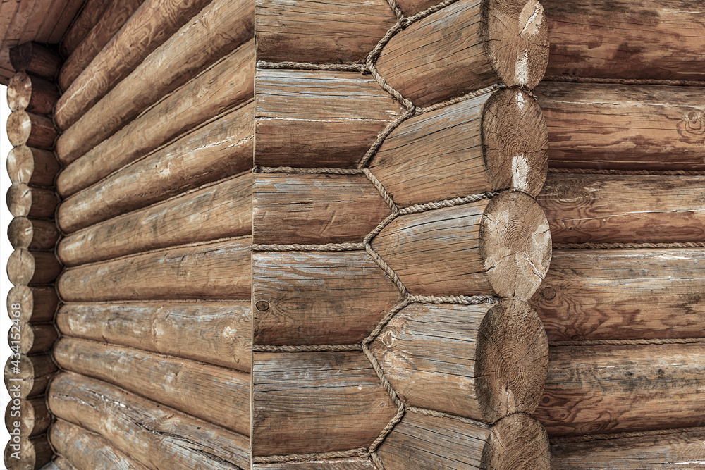 Fotografia do Stock: Old grungy retro hut from rural grainy pine tree ...