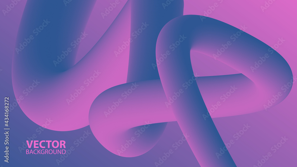 Dynamic line background with color soft gradient. Abstract 3d shape ...