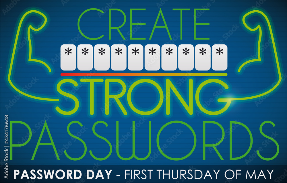 Input Password Box with Muscles promoting Password Day Celebration ...