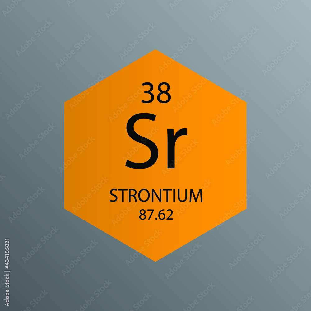 Sr Strontium Alkaline earth metal Chemical Element Periodic Table ...