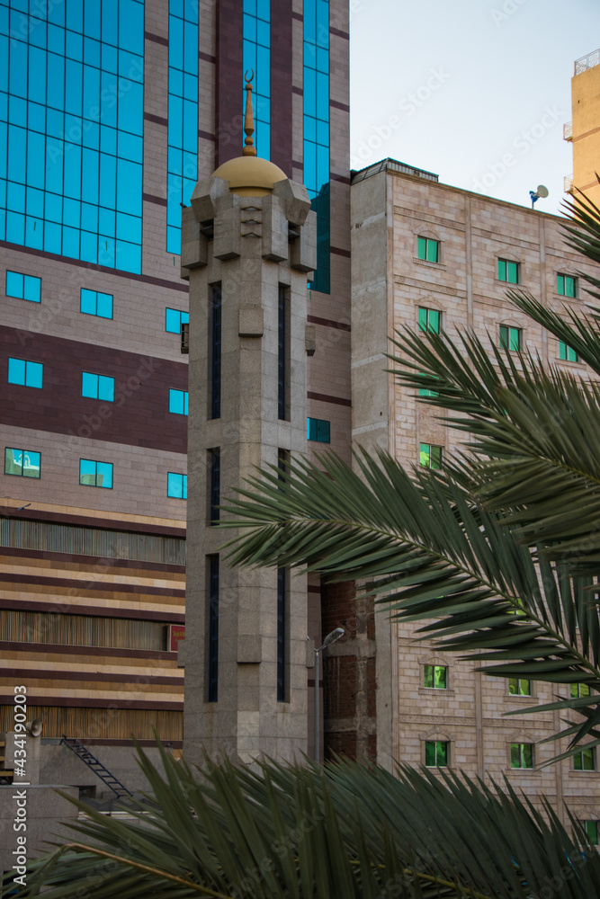 Minaret of Masjid al-Jinn in Mecca city - Saudi Arabia. Islamic ...