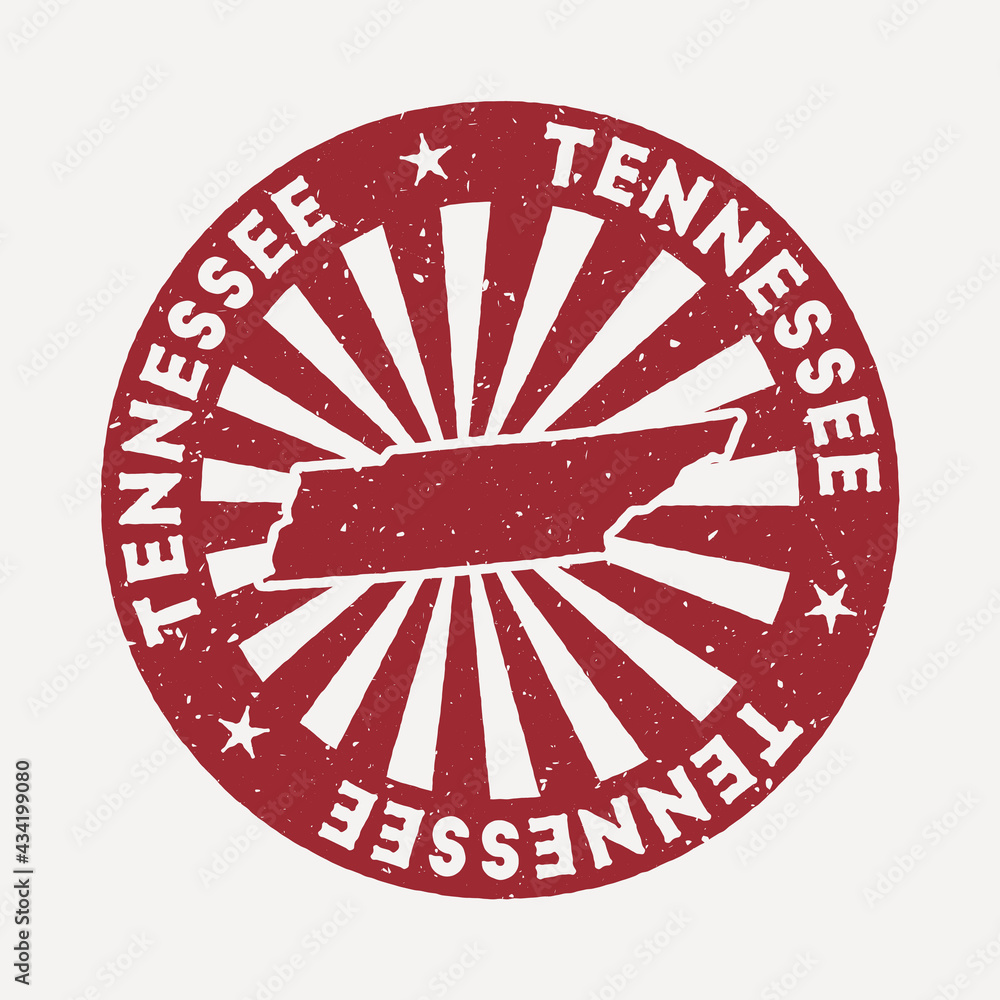 Tennessee stamp. Travel red rubber stamp with the map of us state ...