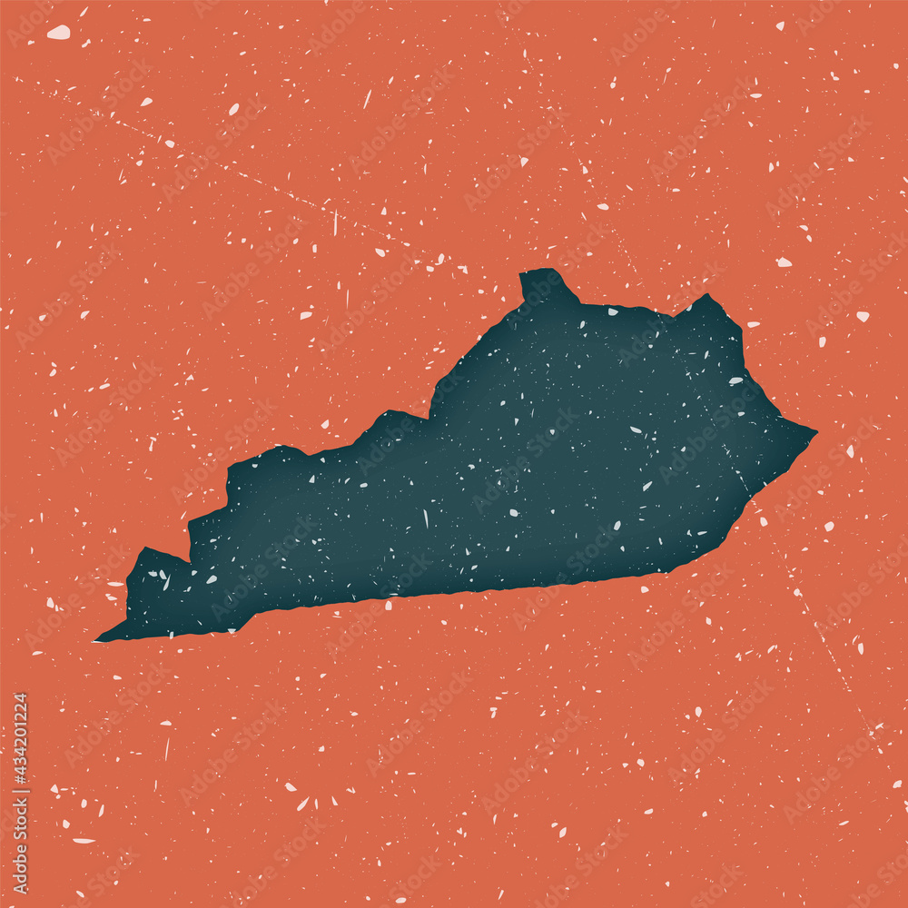 Kentucky vintage map. Grunge map of the us state with distressed ...