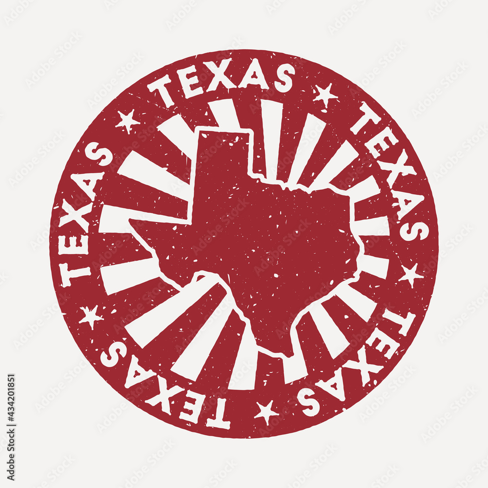 Texas stamp. Travel red rubber stamp with the map of us state, vector ...