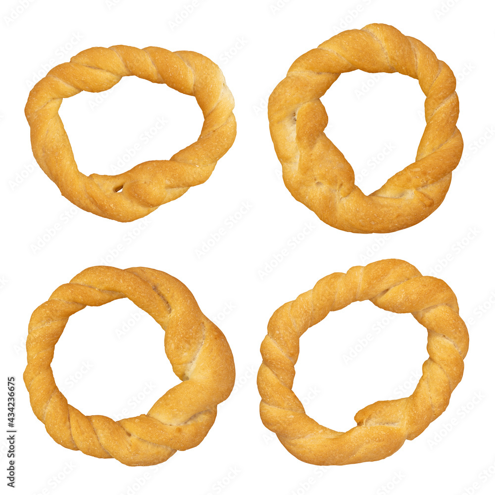 Pieces of traditional Latin American pastry called ROSQUITAS DE SAL ...