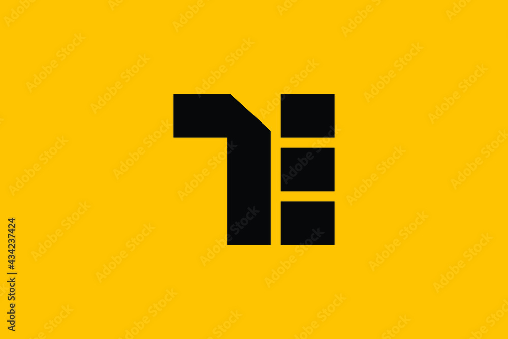 TE logo letter design on luxury background. ET logo monogram initials ...