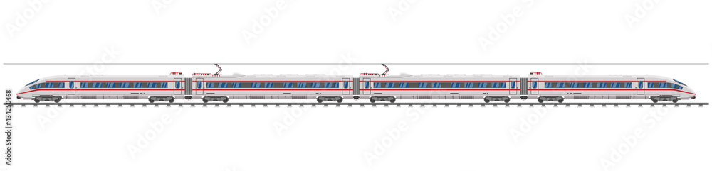 High Speed Train Isolated On White Background. Super Streamlined Train ...