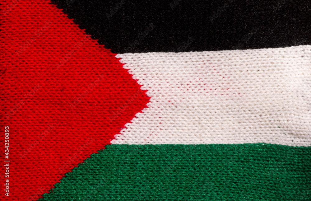 Flag of Palestine texture background made of fabric, for background and ...
