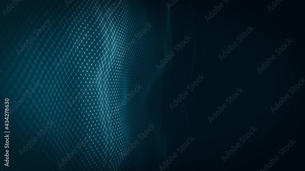 Abstract Network Mesh Waving Fx Background Loop/ 4k animation of an ...