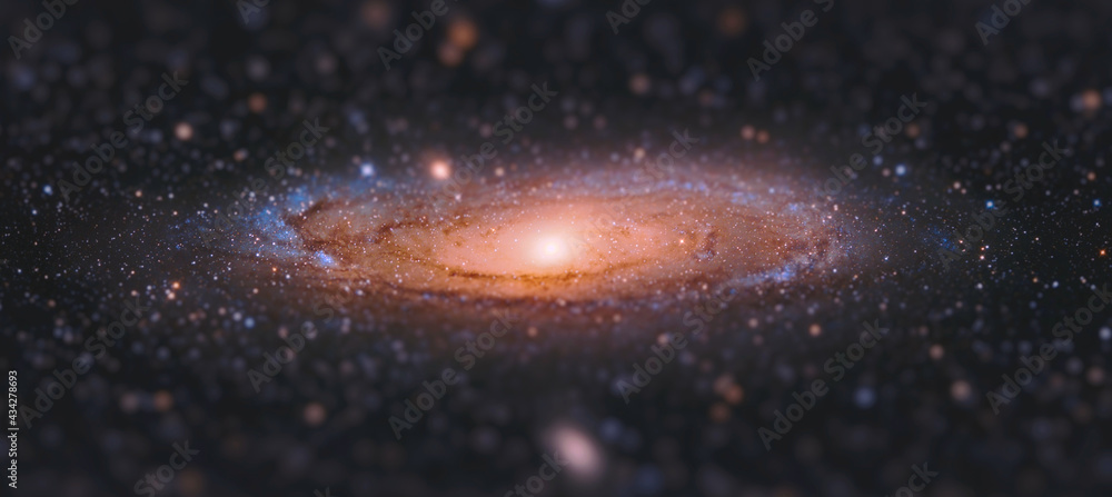 Andromeda Galaxy with Tilt Shift Effect Stock Photo | Adobe Stock