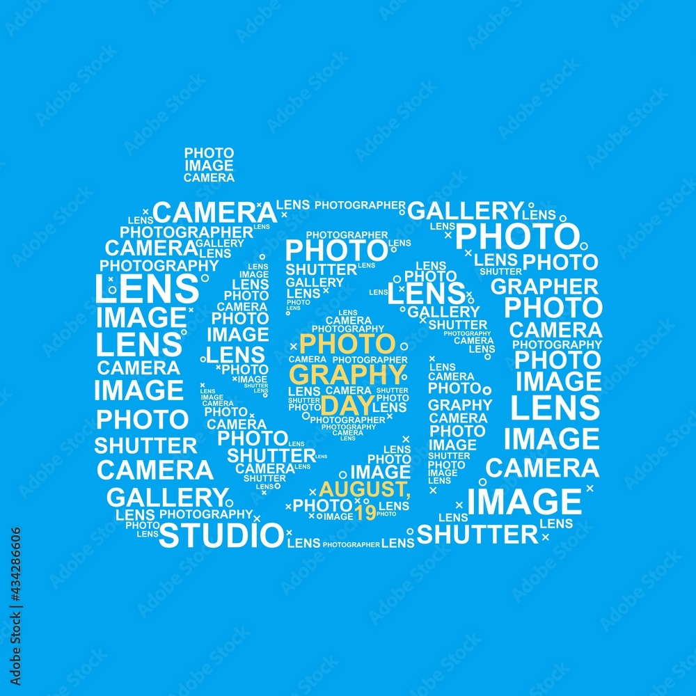 Camera shape typography illustration design. Easy to edit with vector ...