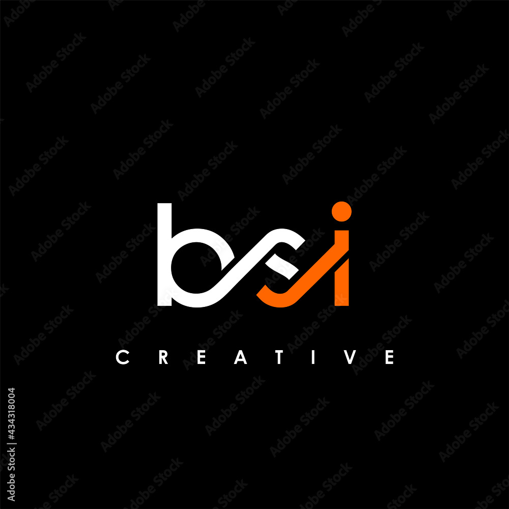 Vetor de BSI Letter Initial Logo Design Template Vector Illustration do ...