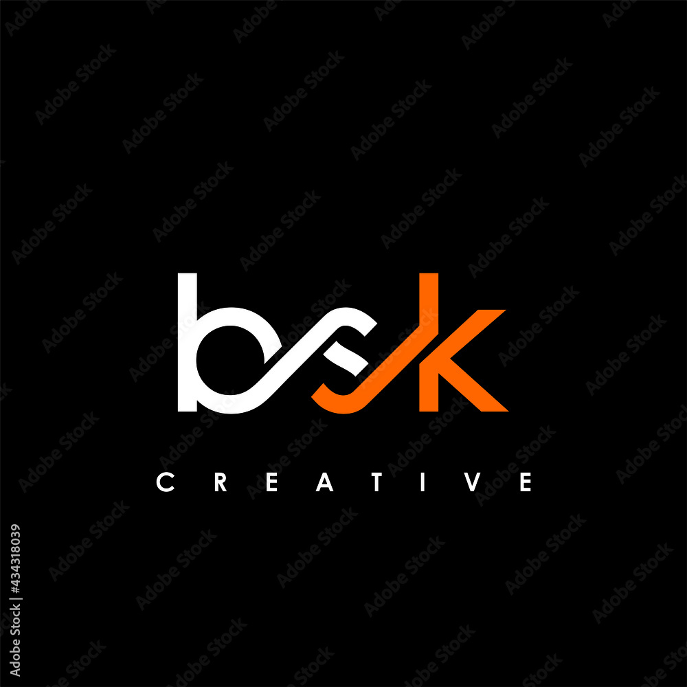 BSK Letter Initial Logo Design Template Vector Illustration Stock ...